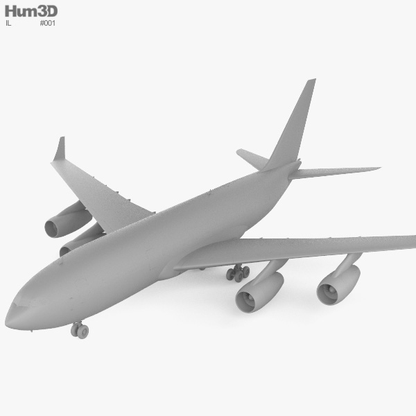 Ilyushin Il-96 3D model - Download Airliner on 3DModels.org