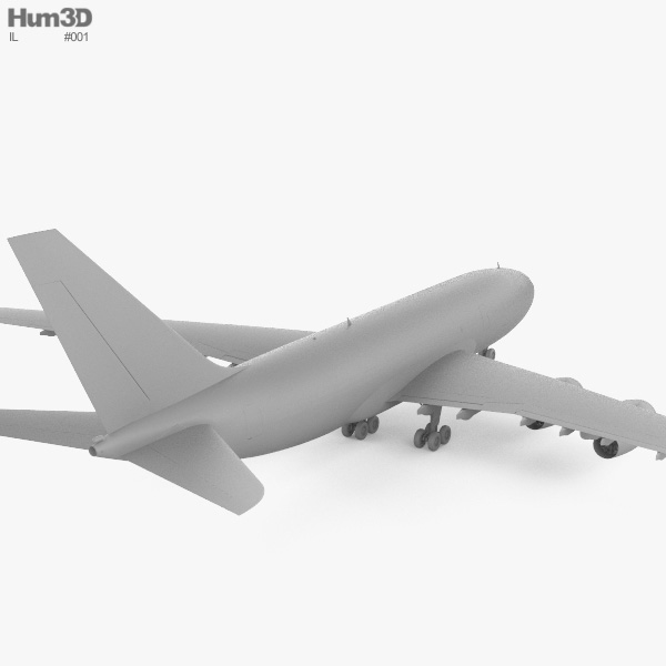 Ilyushin Il-96 3D model - Download Airliner on 3DModels.org