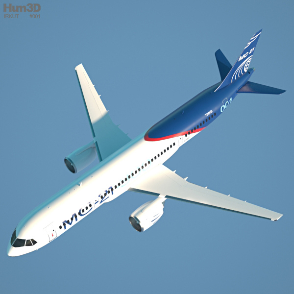 Irkut MC-21 3D model - Download Airliner on 3DModels.org