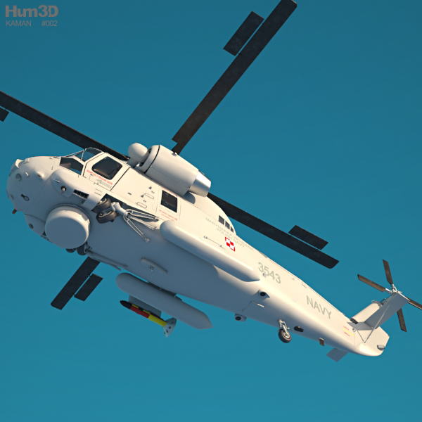 Kaman SH-2G Super Seasprite 3D model - Download Helicopter on 3DModels.org