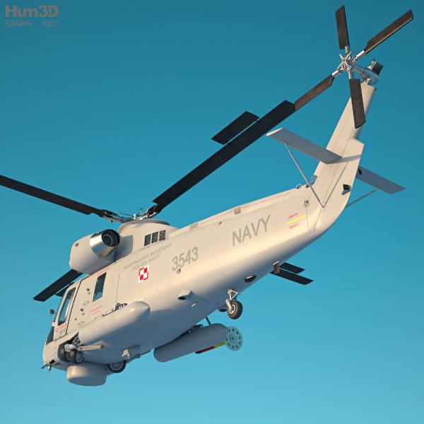 Kaman SH-2G Super Seasprite 3D model - Download Helicopter on 3DModels.org