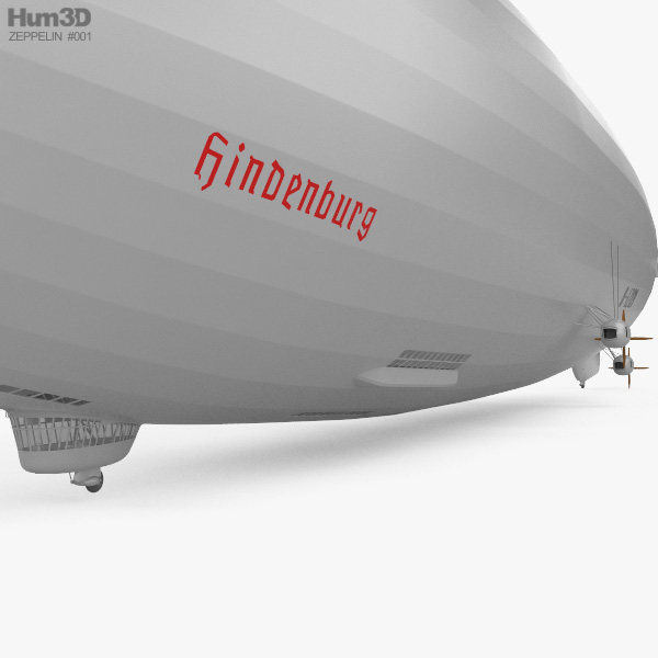 LZ 129 Hindenburg Zeppelin 3D model - Download Light Aircraft on ...