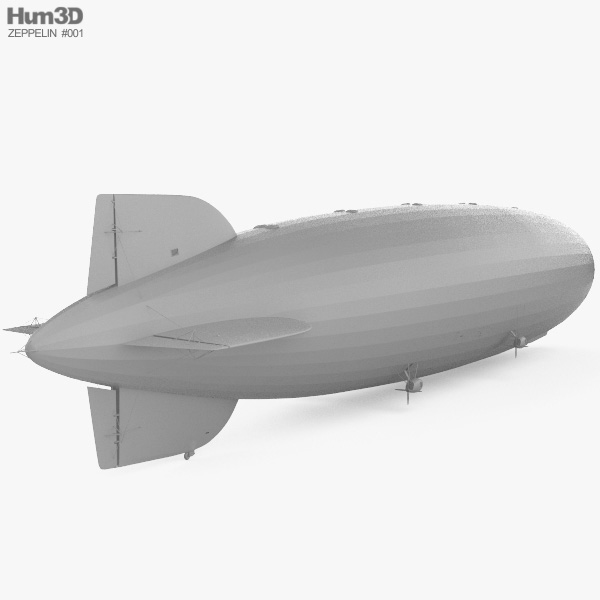 LZ 129 Hindenburg Zeppelin 3D model - Download Light Aircraft on ...