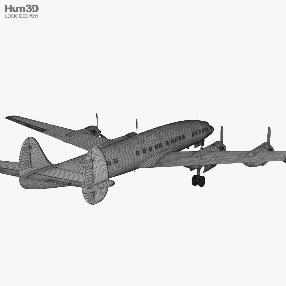 Lockheed L-1649 Starliner 3D model - Download Airliner on 3DModels.org