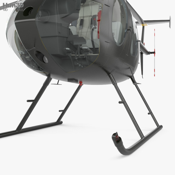 MD Helicopters MD 500 with Cockpit HQ interior 3D model - Download ...