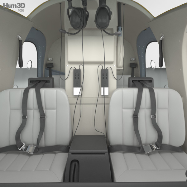 MD Helicopters MD 500 with Cockpit HQ interior 3D model - Download ...