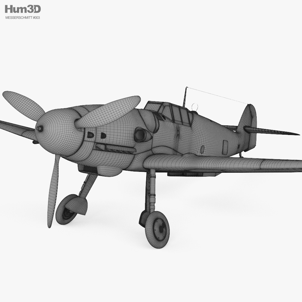 Messerschmitt Bf 109 Avión de Caza Alemán Modelo 3D - Descargar Avión ...