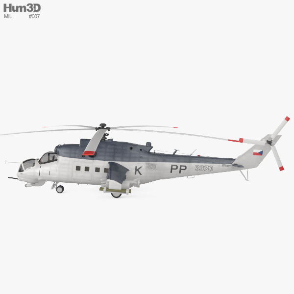 Mil Mi-35 3D model - Download Helicopter on 3DModels.org