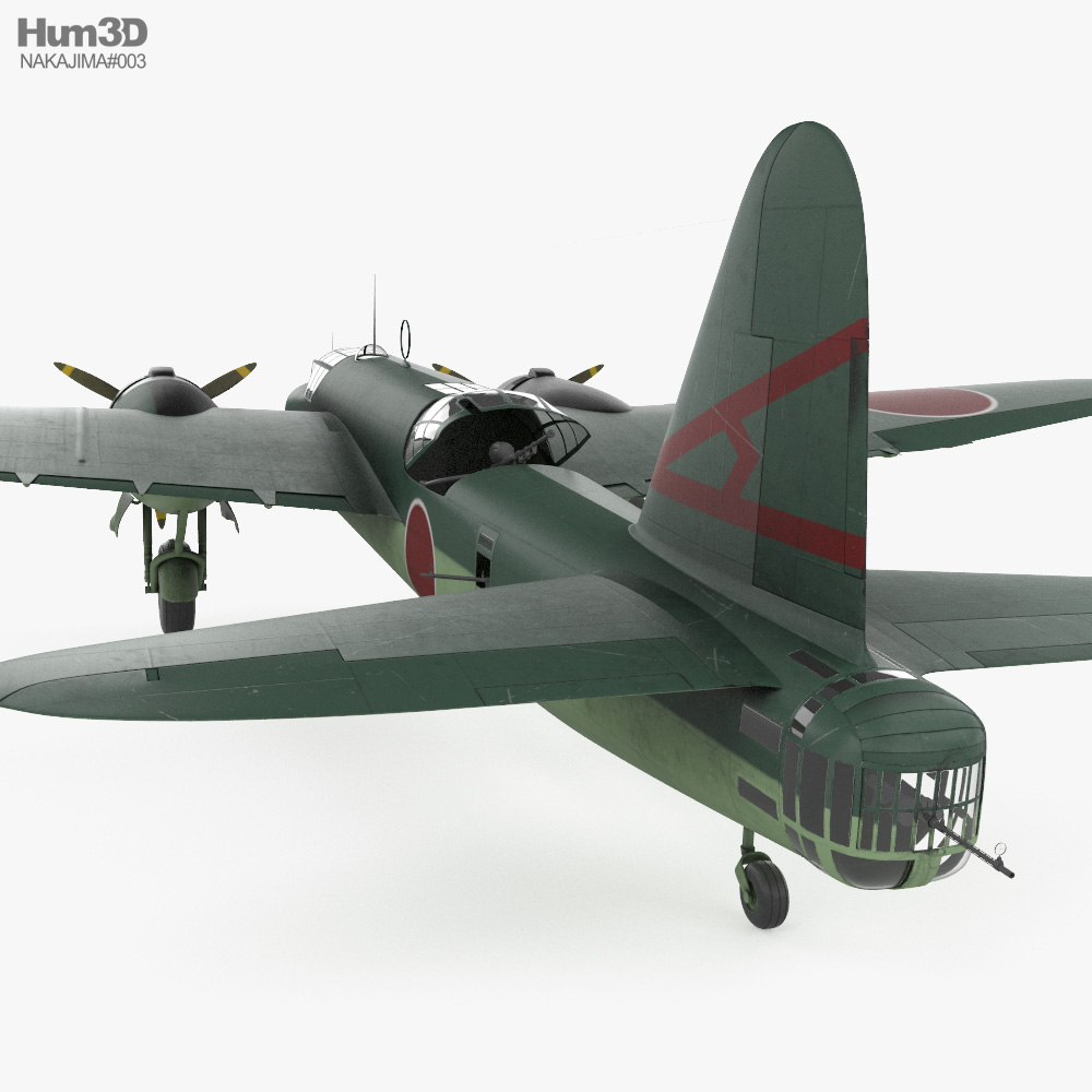 Nakajima Ki-49 3D model - Download Bomber on 3DModels.org