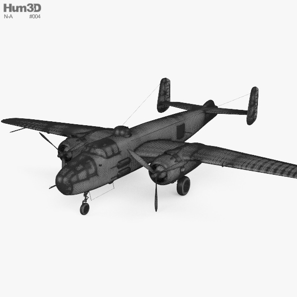 North American B-25 Mitchell 3D model - Download Bomber on 3DModels.org