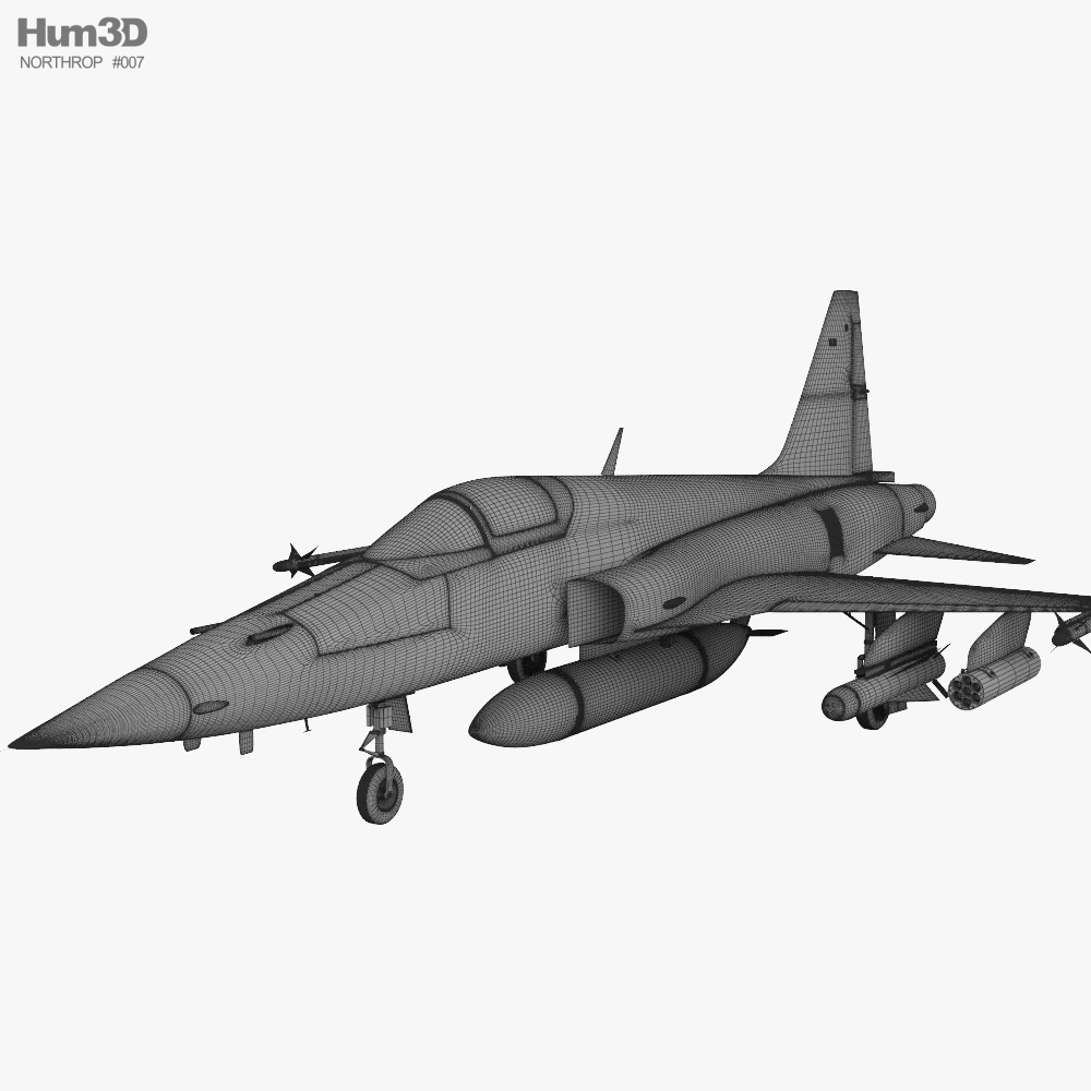 Avión de Combate Northrop F-5 Modelo 3D - Descargar Avión de caza on ...