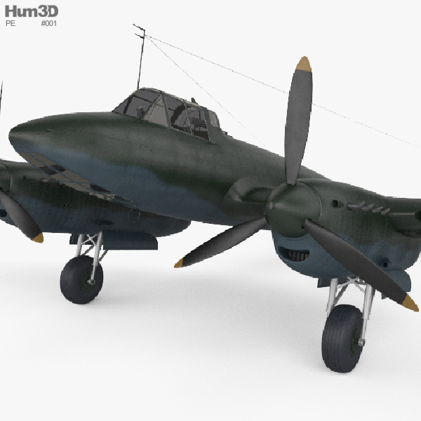 Petlyakov Pe-2 3D model - Download Bomber on 3DModels.org