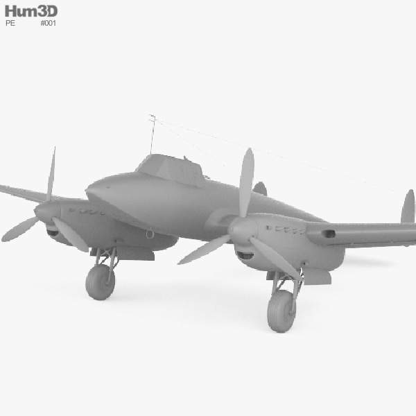 Petlyakov Pe-2 3D model - Download Bomber on 3DModels.org