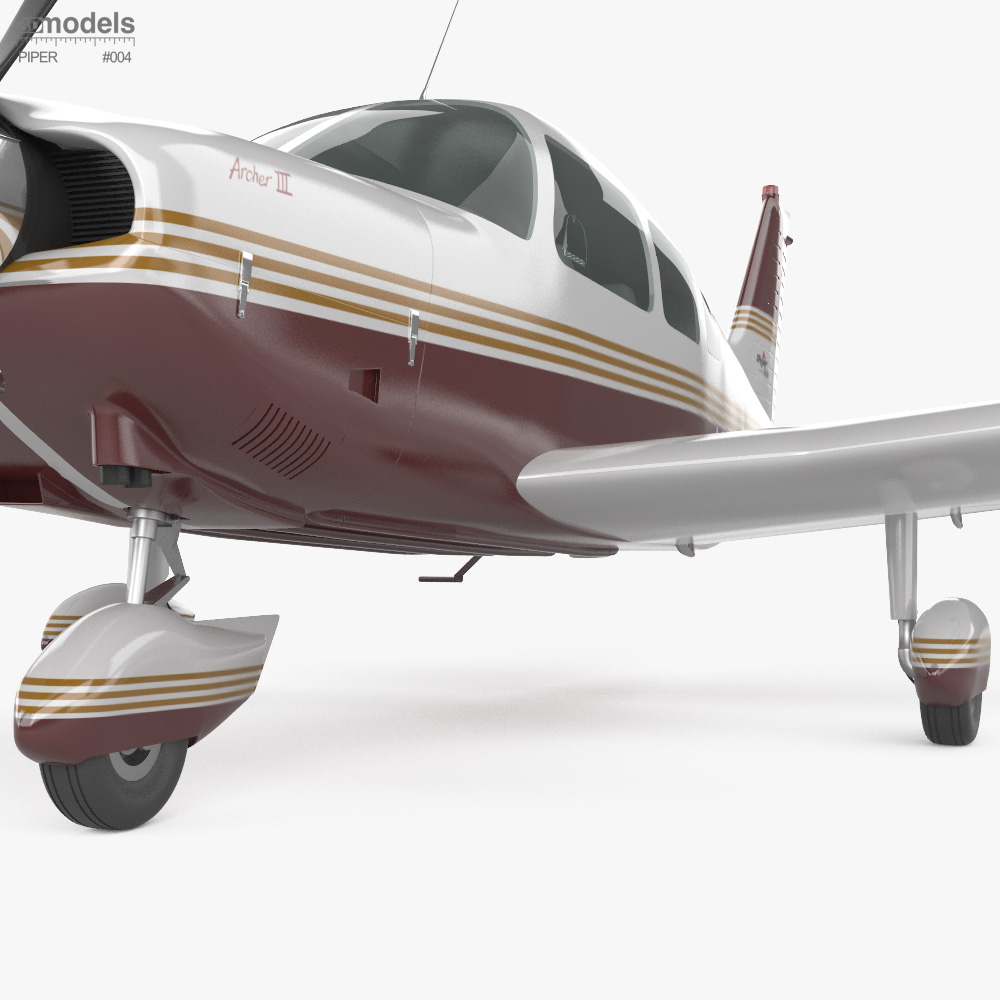 Piper PA-28 Cherokee 3D model - Download Light Aircraft on 3DModels.org