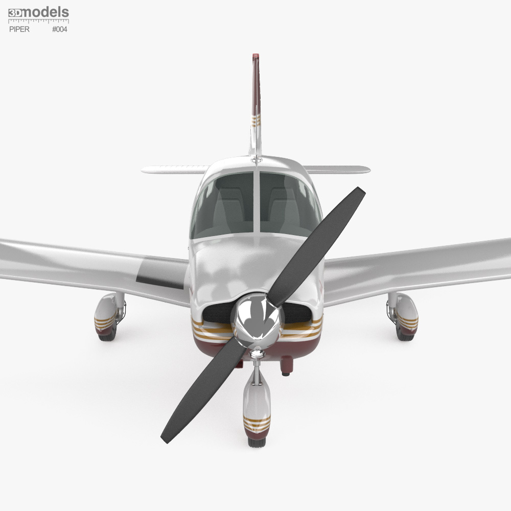 Piper PA-28 Cherokee 3D model - Download Light Aircraft on 3DModels.org