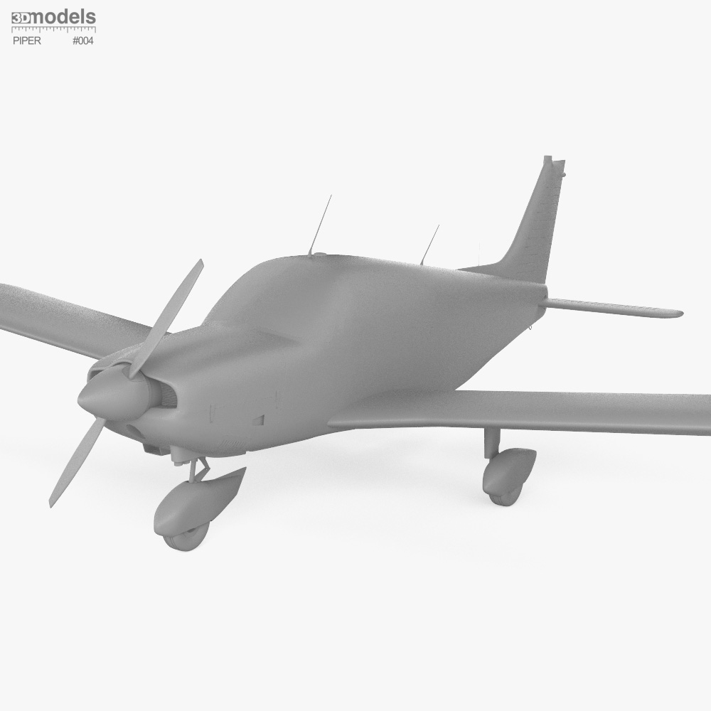Piper PA-28 Cherokee 3D model - Download Light Aircraft on 3DModels.org