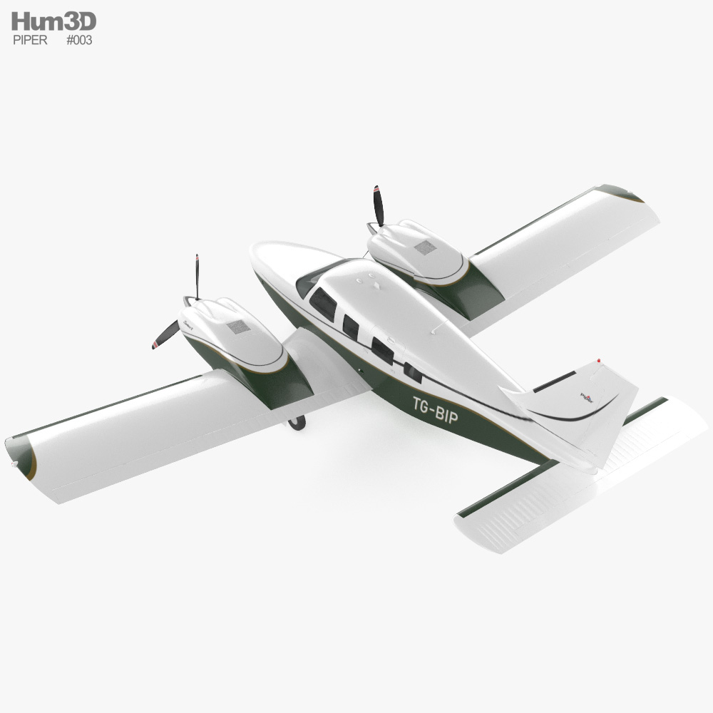 Piper PA-34-220T Seneca V 3D model - Download Light Aircraft on ...