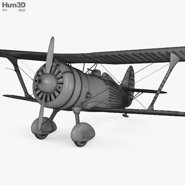 Polikarpov I-15 3D model - Download Fighter on 3DModels.org