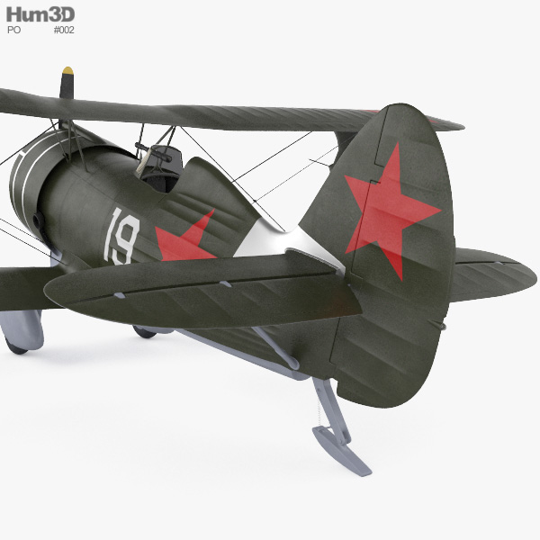 Polikarpov I-15 3D model - Download Fighter on 3DModels.org