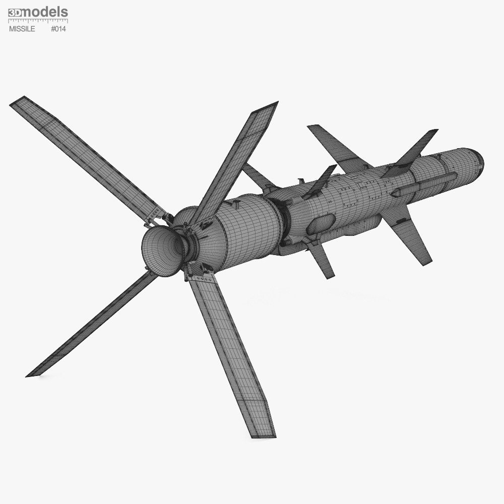 R-360 Neptune Cruise Missile 3D model - Download Cruise missiles on ...