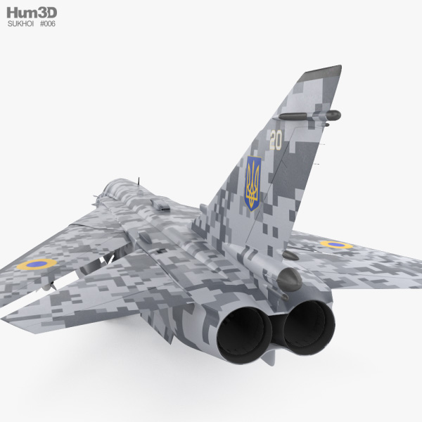 Sukhoi Su-24 3D model - Download Fighter on 3DModels.org