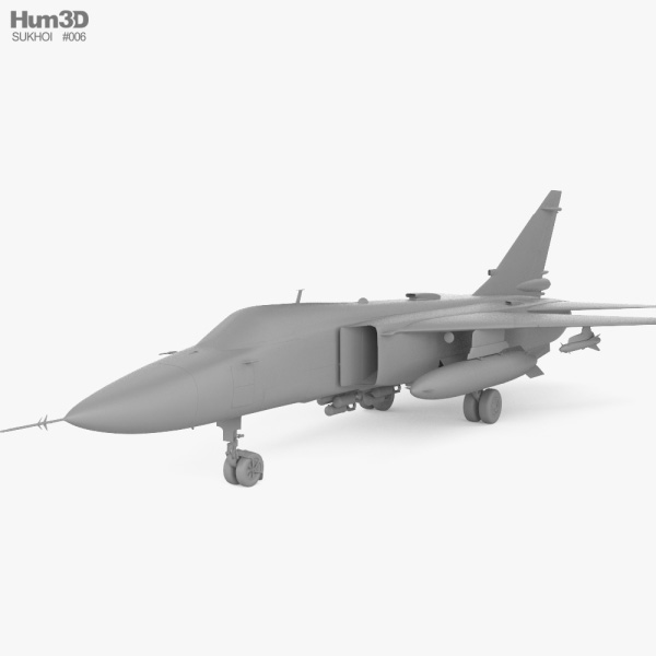 Sukhoi Su-24 3D model - Download Fighter on 3DModels.org
