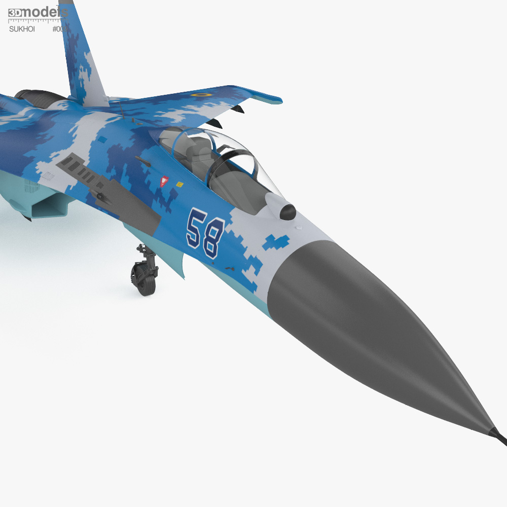 Sukhoi Su-27 3D model - Download Fighter on 3DModels.org