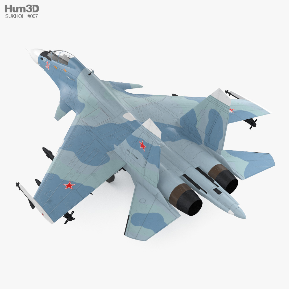Su-30 俄罗斯多用途战斗机 3D模型 - 下载 战斗机 开启 3DModels.org