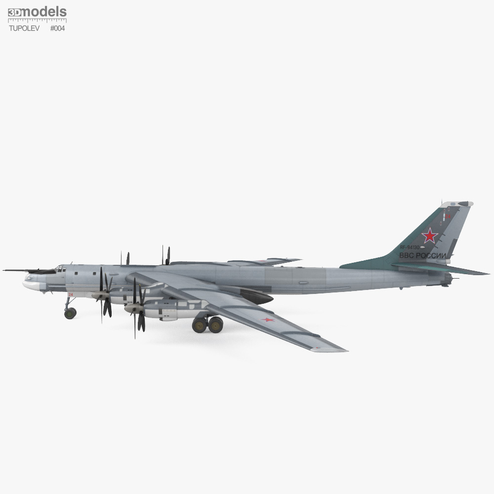 Tupolev Tu-95 3D model - Download Bomber on 3DModels.org
