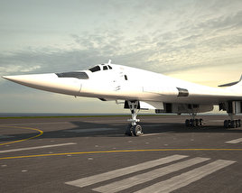 Tupolev Tu-160 Blueprint Template - 3DModels.org