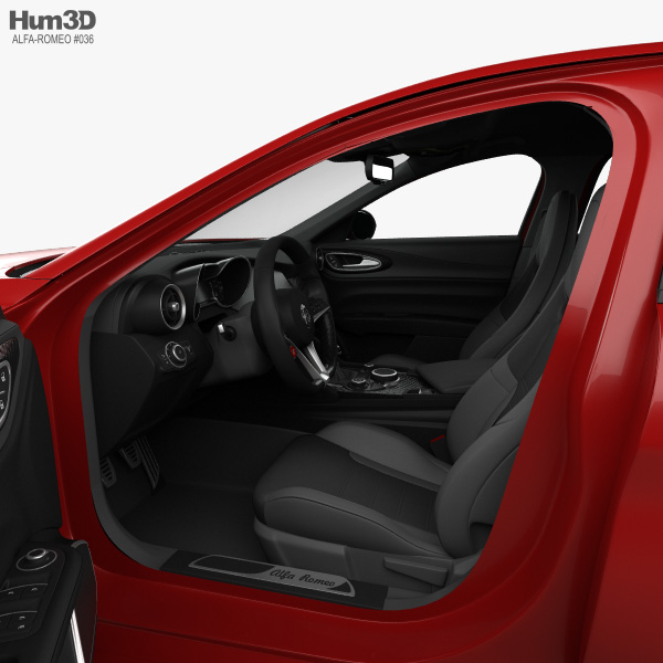 Alfa Romeo Giulia Quadrifoglio com interior 2019 Modelo 3D - Baixar ...
