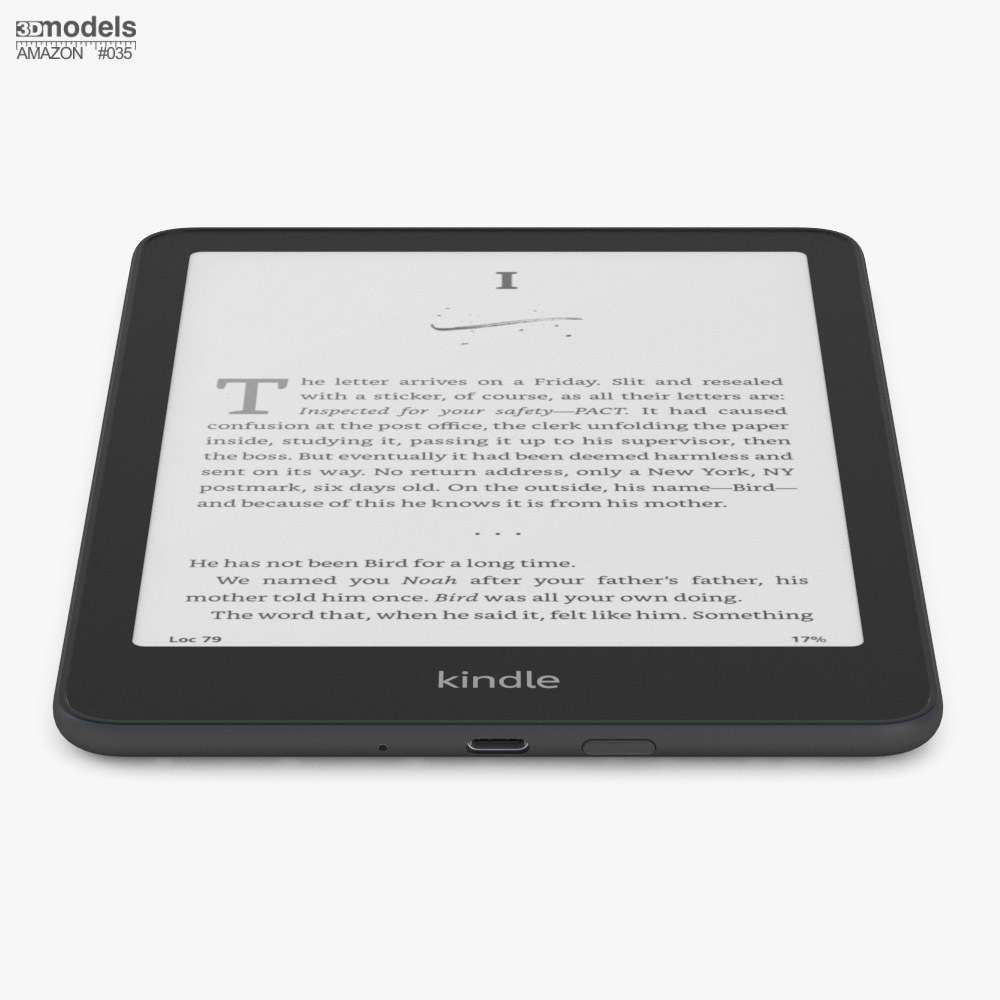 Amazon Kindle Paperwhite 2024 Black 3D model - Download Tablet on ...