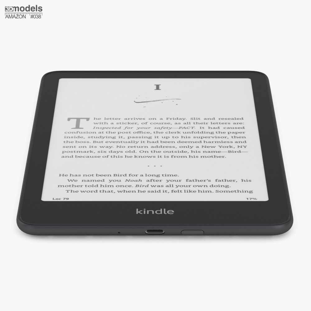 Amazon Kindle Paperwhite 2024 Signature Edition Metallic Black 3D model ...