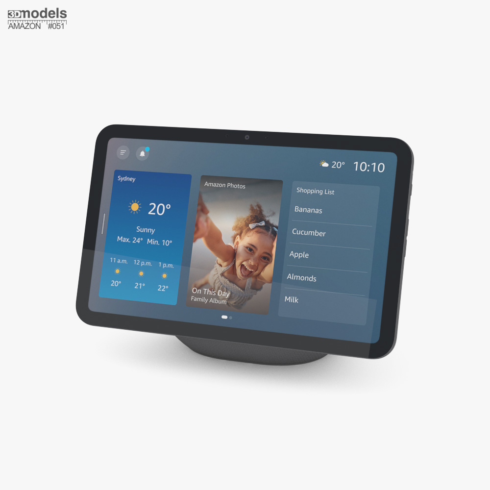 Amazon Echo Show 8 Graphite 8 inch 3D model - Download Home Appliances ...