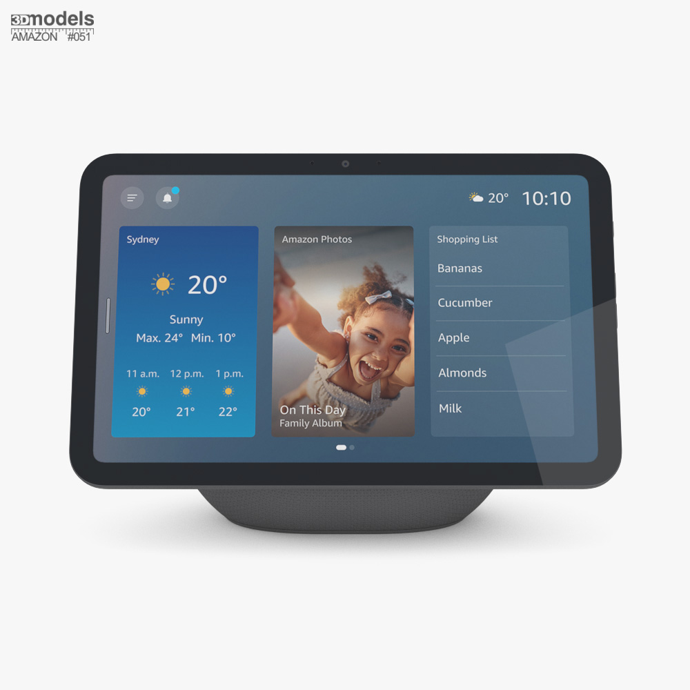 Amazon Echo Show 8 Graphite 8 inch 3D model - Download Home Appliances ...