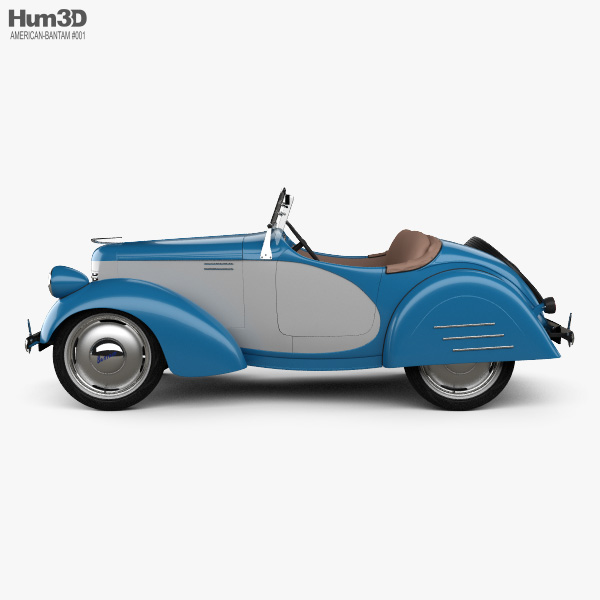 American Bantam Model 62 Deluxe Roadster 1939 3D model - Download ...