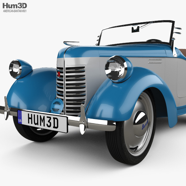 American Bantam Model 62 Deluxe Roadster 1939 3D model - Download ...