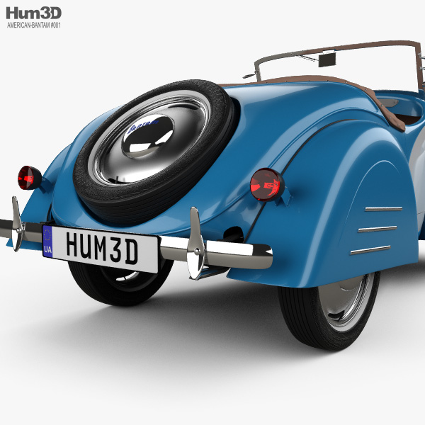 American Bantam Model 62 Deluxe Roadster 1939 3D model - Download ...