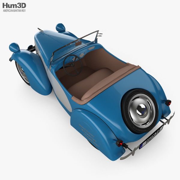American Bantam Model 62 Deluxe Roadster 1939 3D model - Download ...