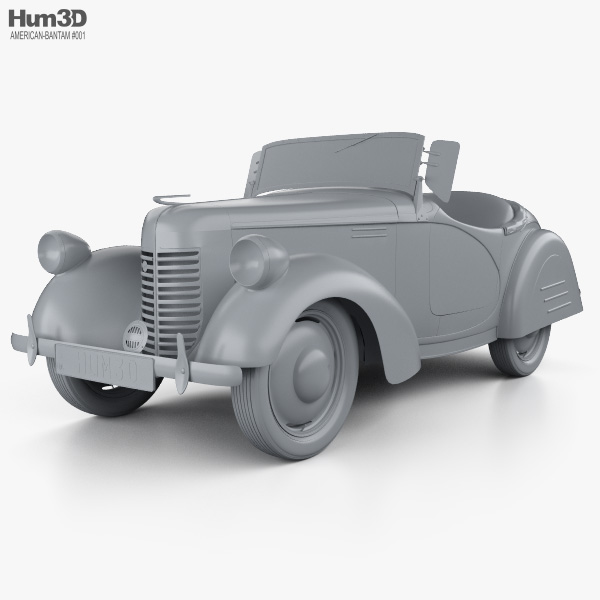 American Bantam Model 62 Deluxe Roadster 1939 3D model - Download ...