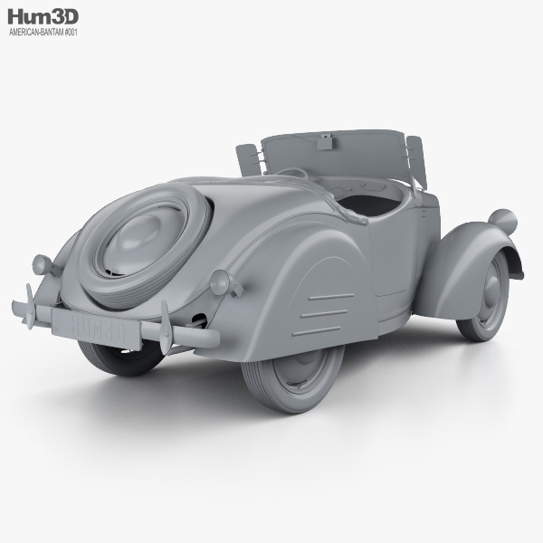 American Bantam Model 62 Deluxe Roadster 1939 3D model - Download ...