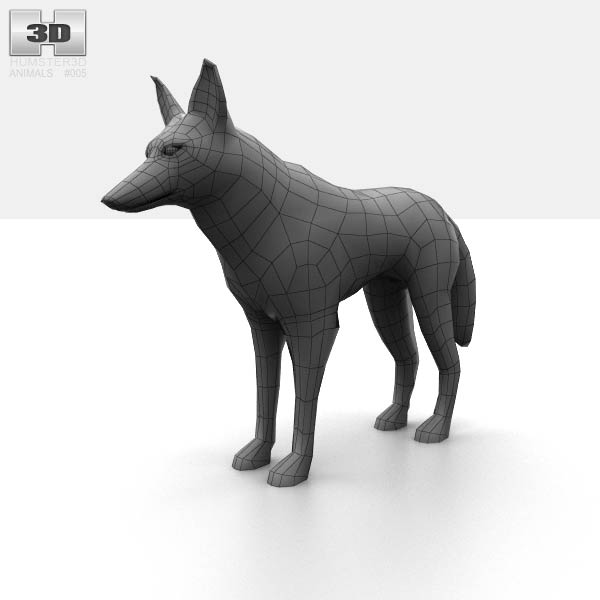 Coyote Low Poly Modelo 3D - Descargar Mammalia on 3DModels.org