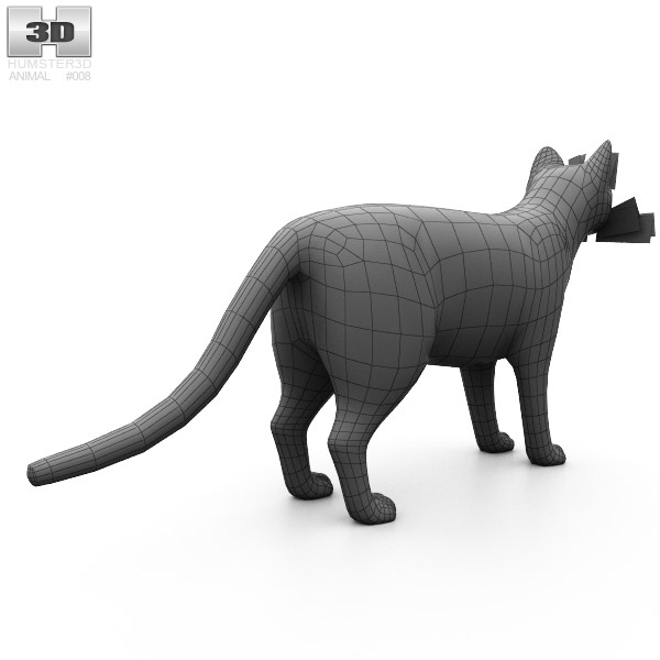Gato Low Poly Modelo 3D - Descargar Mammalia activado 3DModels.org