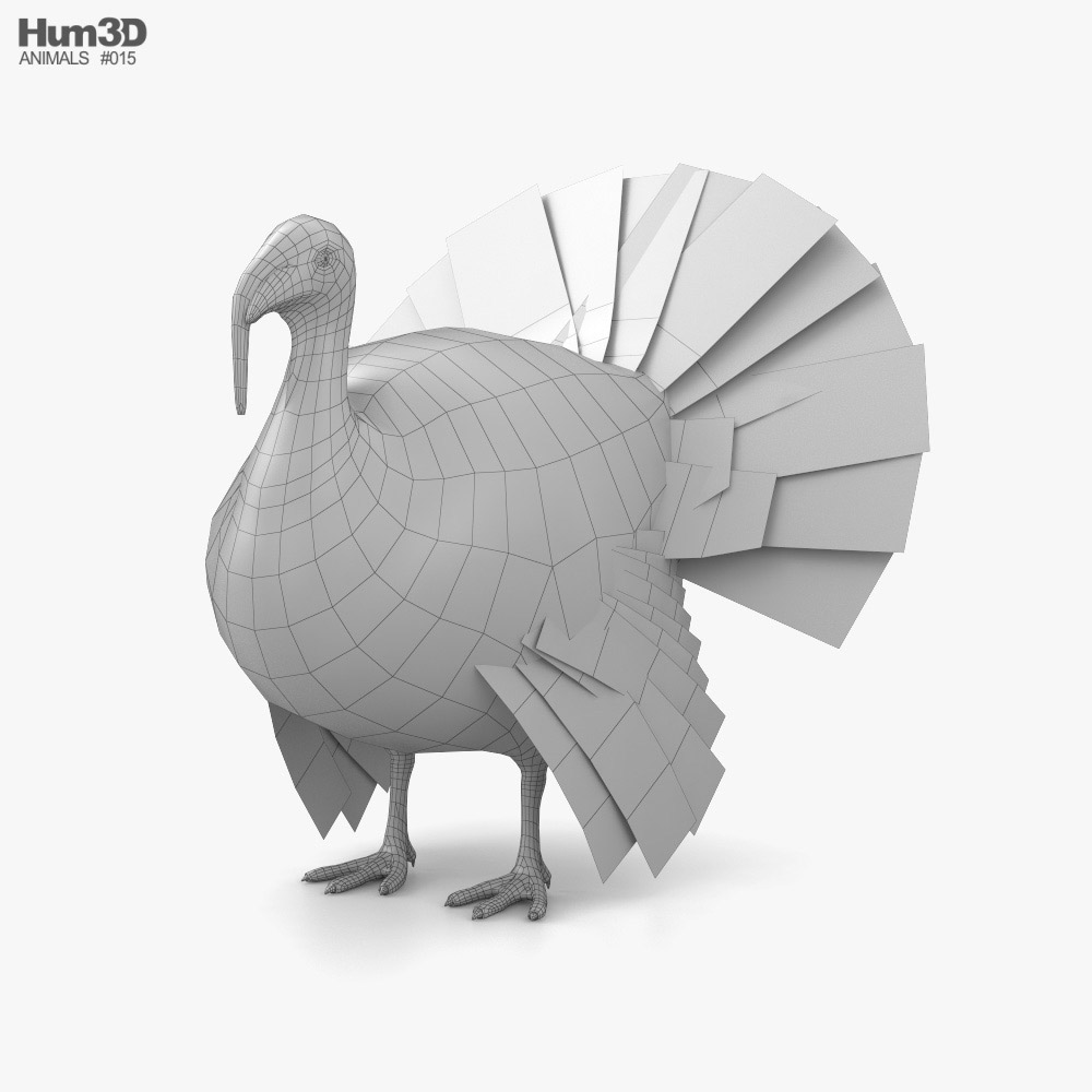Turkey Low Poly Rigged 3D model - Download Birds on 3DModels.org