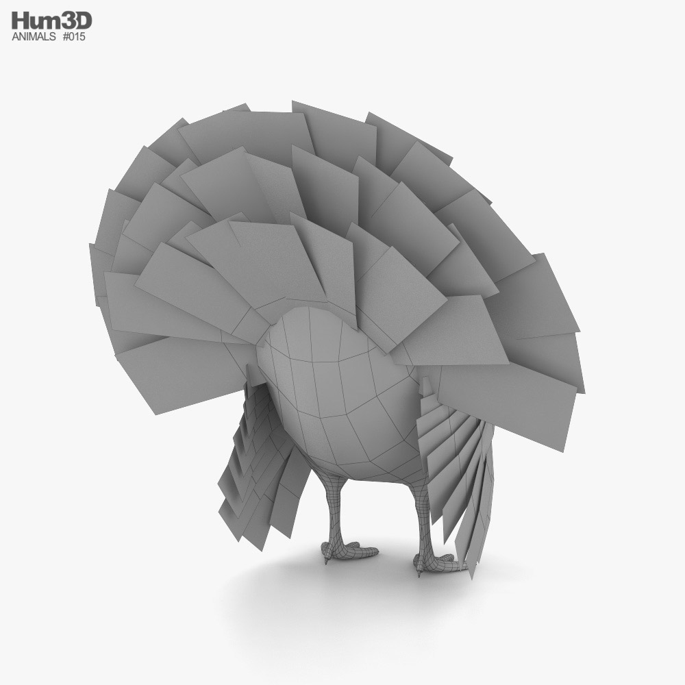 Turkey Low Poly Rigged 3D model - Download Birds on 3DModels.org