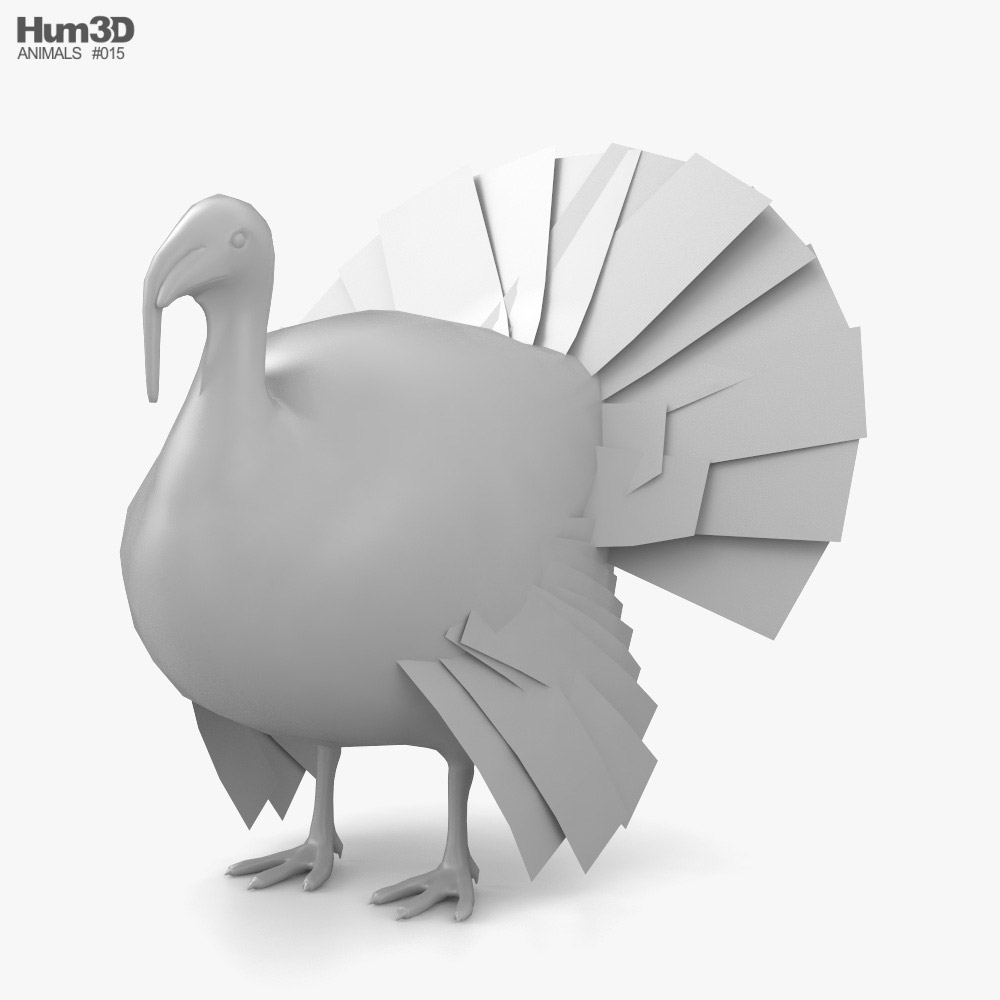 Turkey Low Poly Rigged 3D model - Download Birds on 3DModels.org