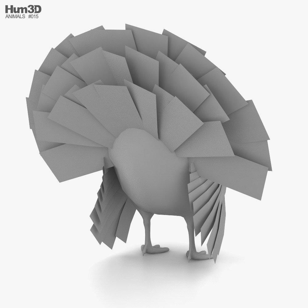 Turkey Low Poly Rigged 3D model - Download Birds on 3DModels.org