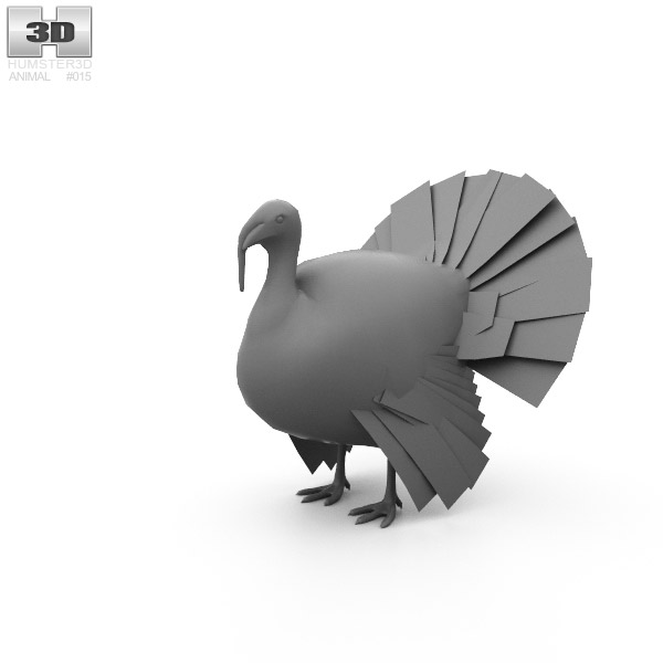 Turkey Low Poly 3D model - Download Birds on 3DModels.org