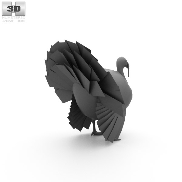 Turkey Low Poly 3D model - Download Birds on 3DModels.org