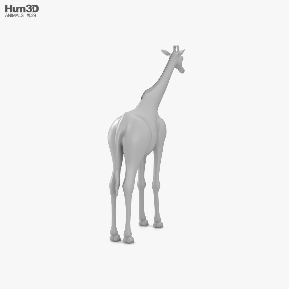 Giraffe Low Poly Rigged 3D model - Download Mammals on 3DModels.org